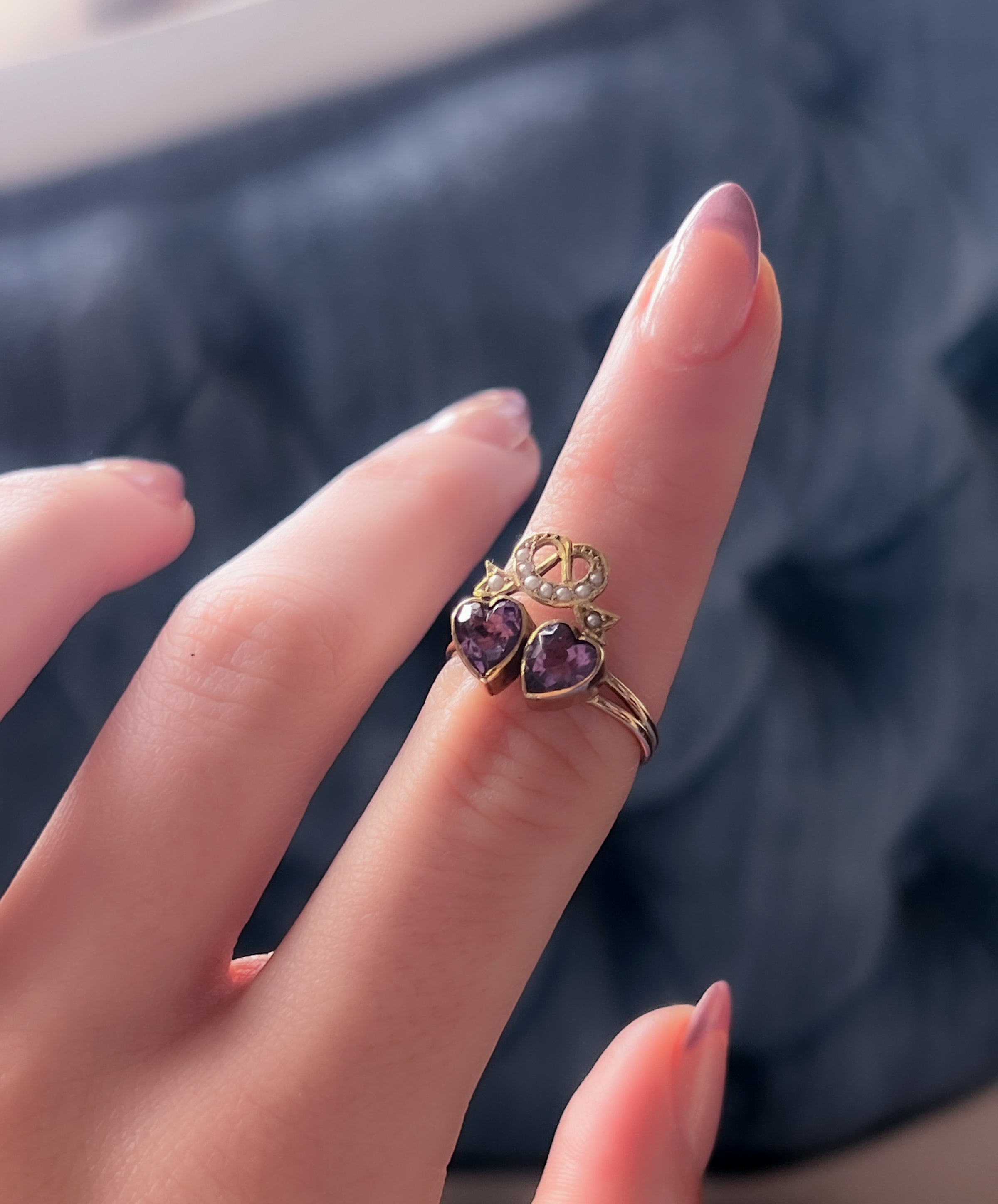 Victorian Double Heart Conversion Ring | Curio Incorporated